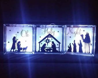 Glass nativity | Etsy