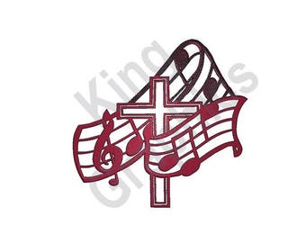 Music note cross | Etsy