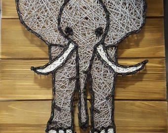 Elephant string art | Etsy