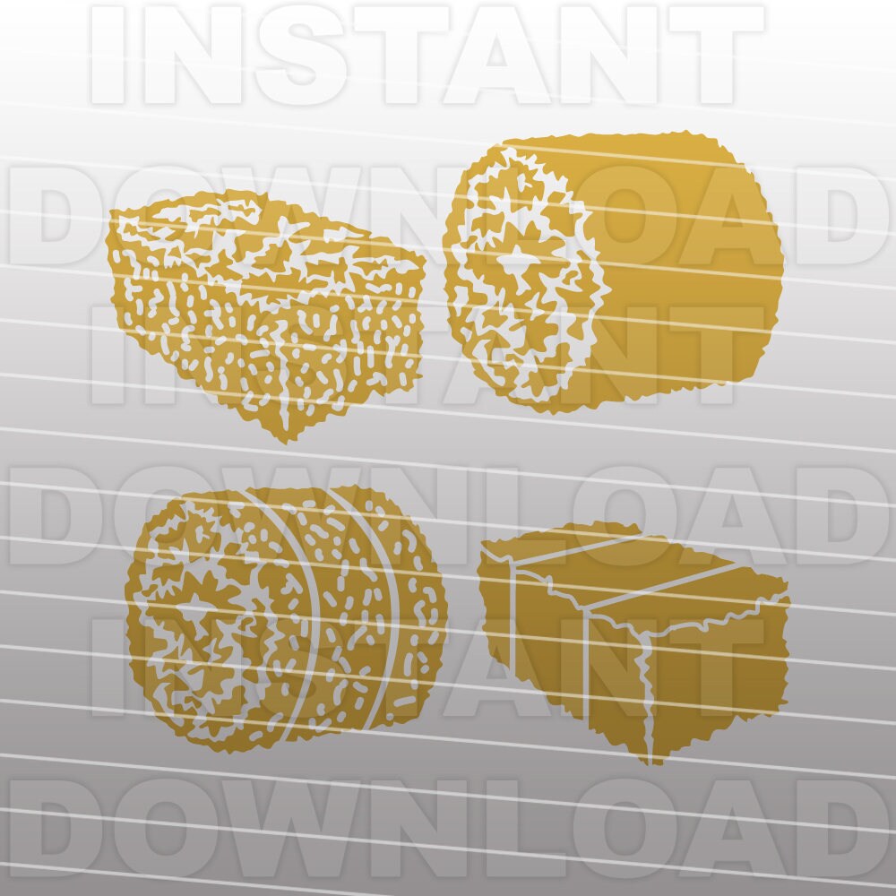 Hay Bales SVG File Straw Bales SVG File Vector art