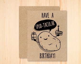 Potato card | Etsy