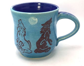 Original Art 8x10 Wolves Wolf Howling Wolves Digital