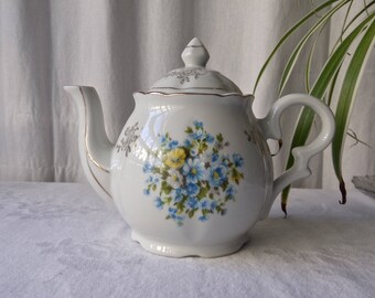 Blue flower teapot | Etsy