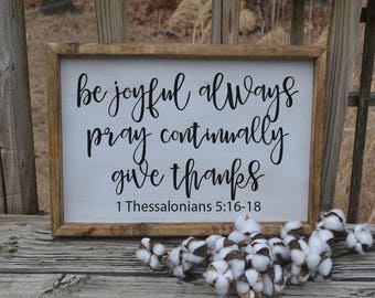 Bible Verse Wall Art Be Joyful Always Pray Continually Give