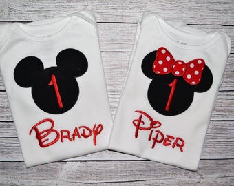 Mickey mouse twins | Etsy