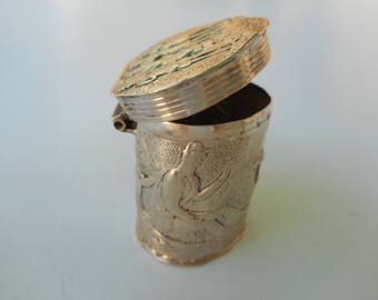 Silver snuff box | Etsy