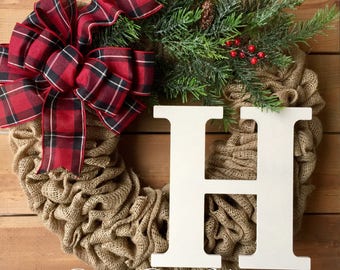 Letter wreath | Etsy