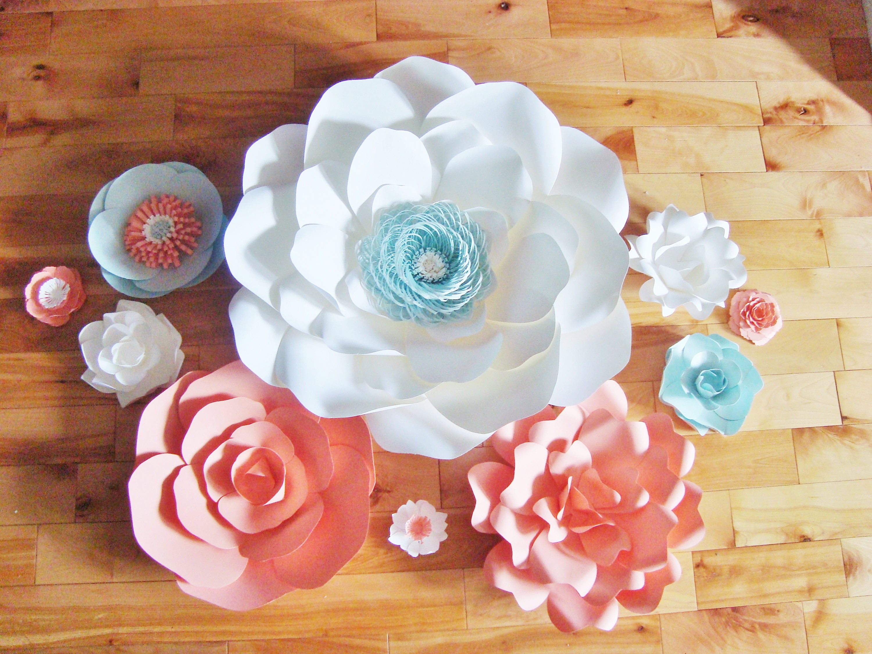 Set of 12 Flowers Paper Flowers Paper Flowers for Nursery
