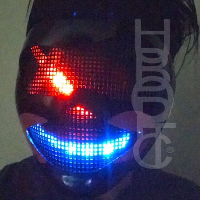 LIGHT UP MASKS SOUND REACTIVE LED LIGHT FASHION STORE by HUBOPTIC
