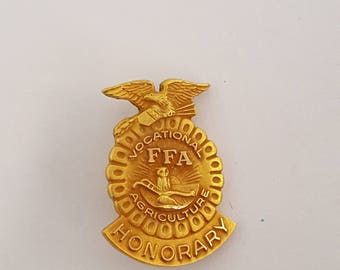 FFA Pin Vintage FFA Pinback with Owl Degree or Screw