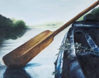 Canoe painting | Etsy