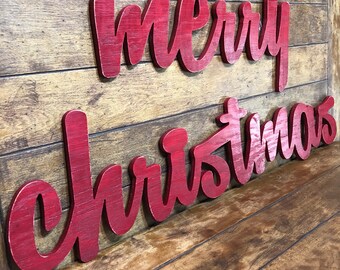 Merry christmas sign | Etsy