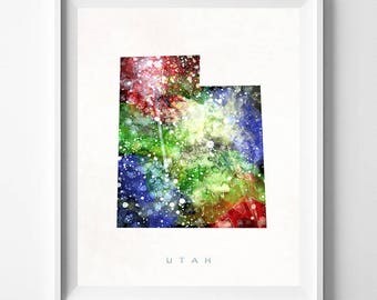 Utah map | Etsy