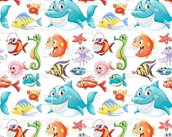 Fish pattern drawing | Etsy