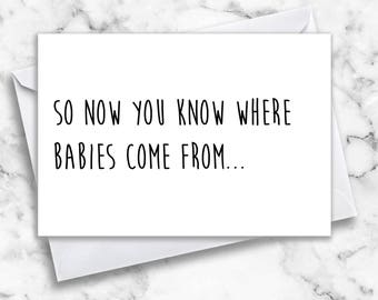 Funny baby card | Etsy