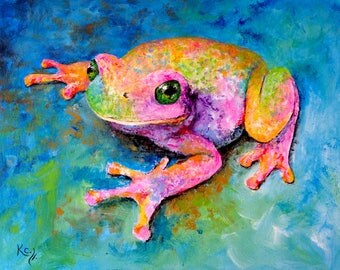 Frog painting | Etsy