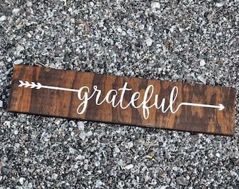 Grateful sign | Etsy