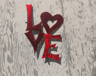 Metal love sign | Etsy