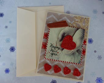 Happy new year card | Etsy