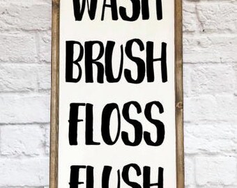 Flush sign | Etsy