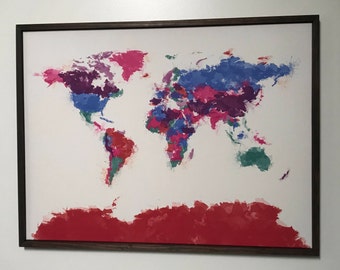 Abstract world map | Etsy