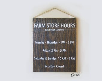 Vinyl business Hours sign for your store front window
