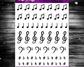 Music stickers | Etsy