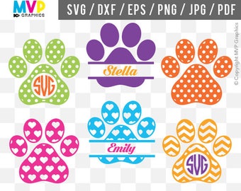 Dog paw svg | Etsy