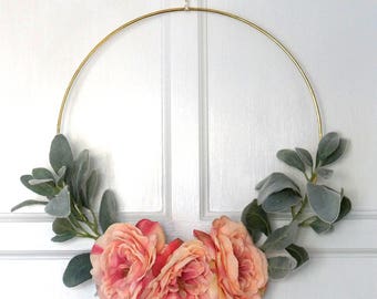 Modern spring wreath | Etsy