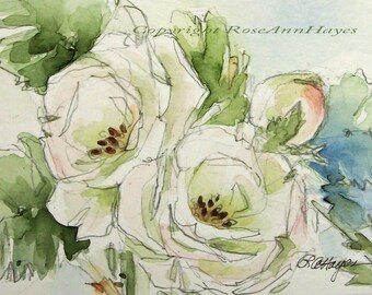 Watercolor Paintings by RoseAnn Hayes by RoseAnnHayes on Etsy