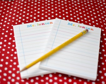 Personalized Teacher Notepads / Personalized Notebook
