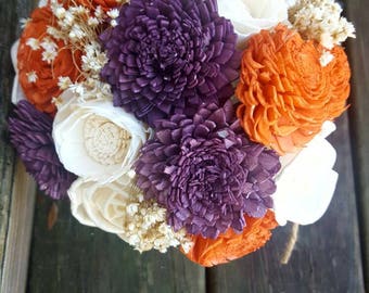 Wood flower bouquet | Etsy