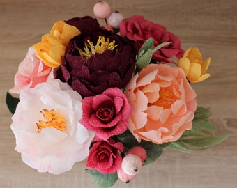 Paper flower bouquet | Etsy