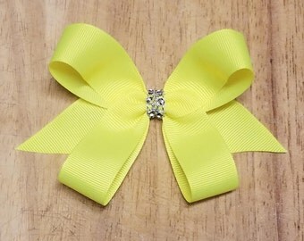 Yellow hair bow | Etsy