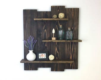 Wood display shelf | Etsy