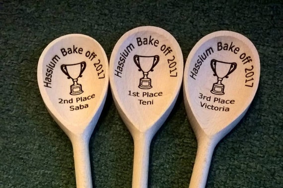 Trophy Spoon, Personalised Engraved Wooden Spoon, winner loser, Star ...