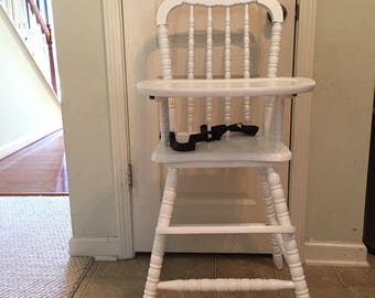 Wooden high chair | Etsy