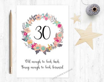 30th birthday cards | Etsy