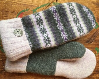 Upcycled Wool Sweater Mitten pdf pattern INSTANT DOWNLOAD