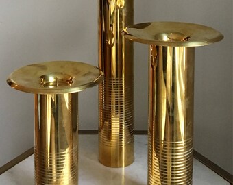 Brass candle holder | Etsy