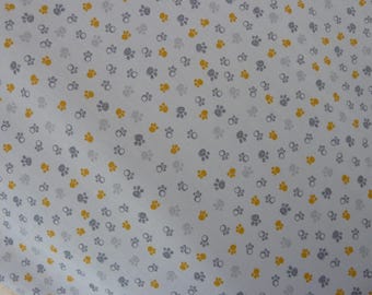 Paw print fabric | Etsy