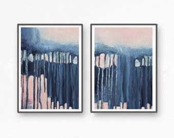 Indigo abstract | Etsy