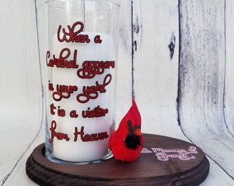 Cardinal candle | Etsy