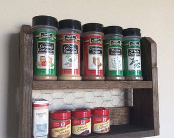 Rustic spice rack | Etsy