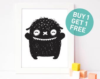 Cute monster | Etsy