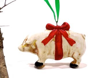 Pig ornament | Etsy