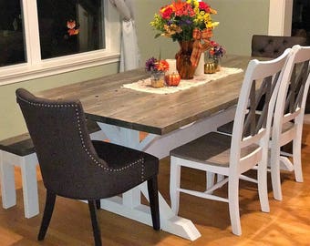 Farmhouse dining set | Etsy