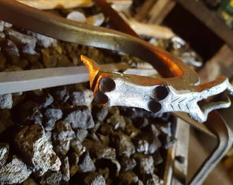 Dragon Head Fire Poker Fire Tool Forged Dragons Head