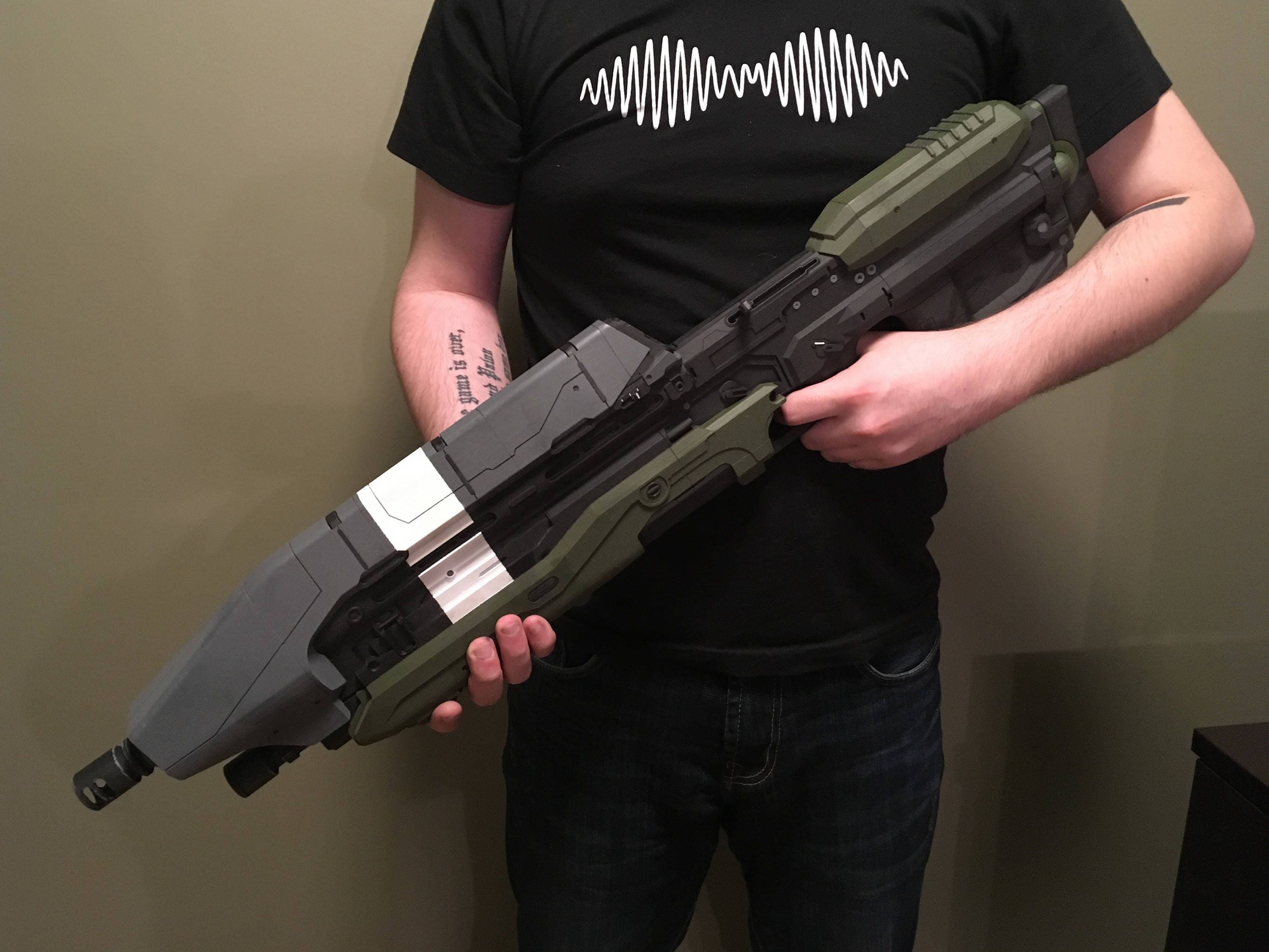 Halo 5 Assault Rifle Prop 3D Printed and Painted