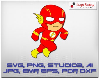Flash superhero svg | Etsy